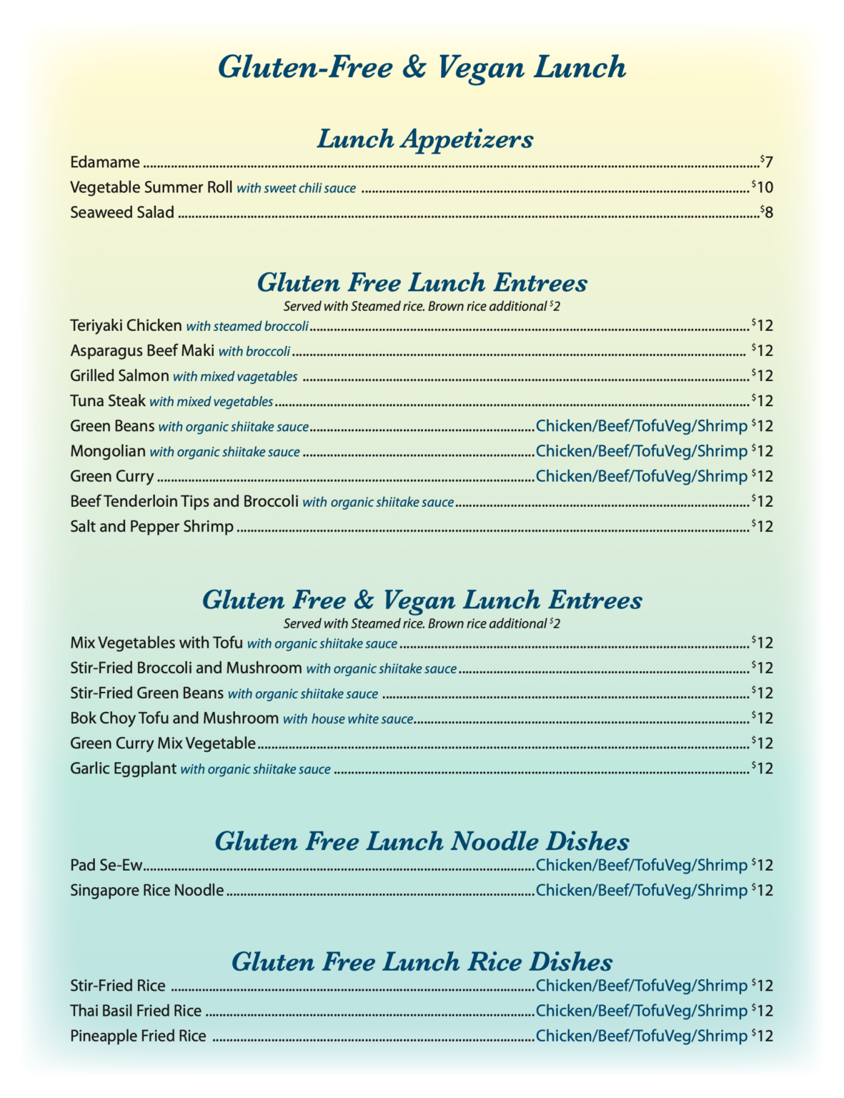 The Menu | MASA Tallahassee